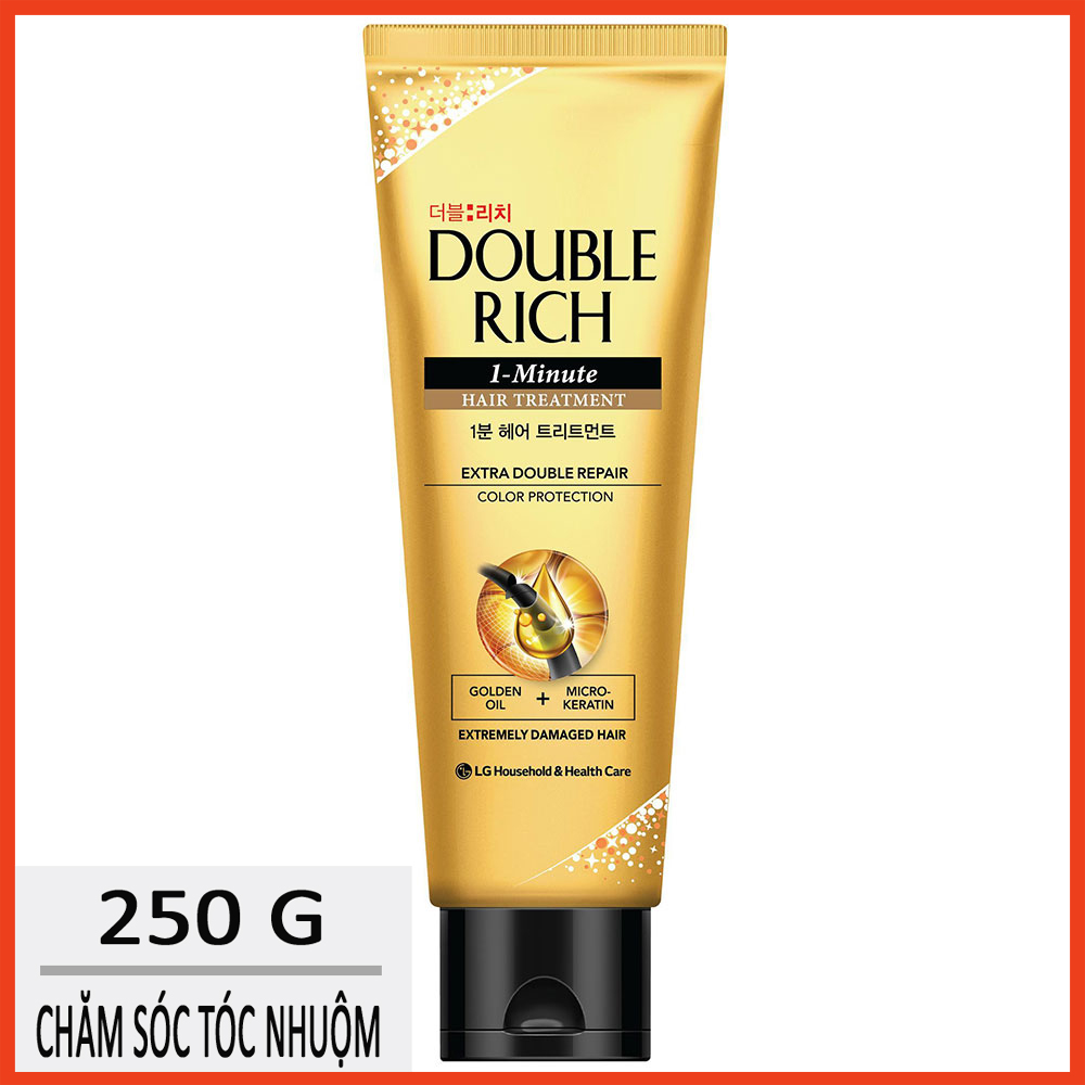 Kem xả Double Rich 1 phút cho tóc nhuộm 250ml - Mỹ Phẩm Tiêu Hàn Quốc